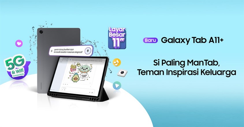 Samsung Galaxy Tab A11+ 5G Spesifikasi dan Harga Terbaru 2026 | erablue.id
