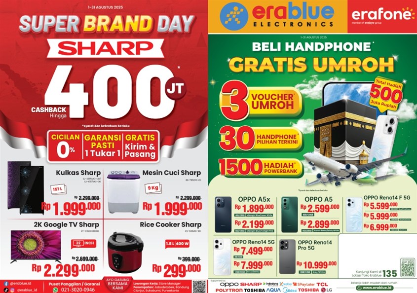 Gebyar Promo Erablue Bulan Agustus, Ada Voucher Umroh Gratis! | erablue.id