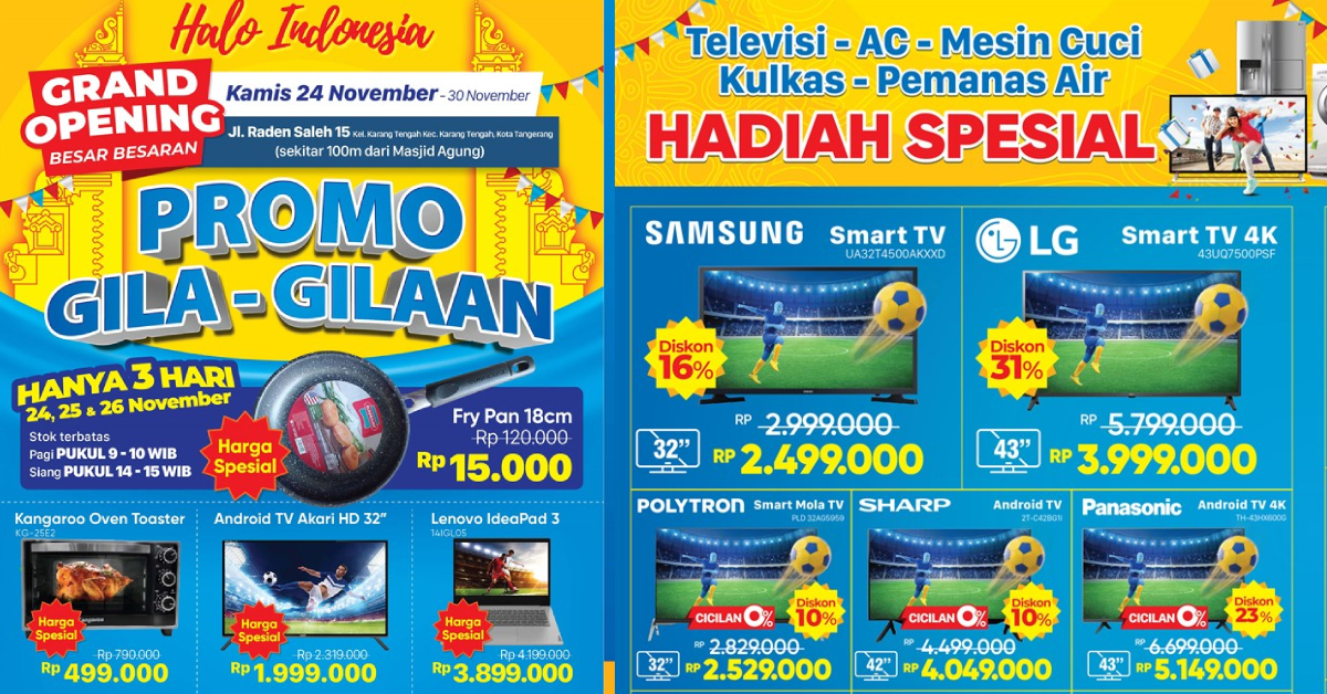 Promo Besar-besaran Grand Opening Erablue Raden Saleh! | erablue.id