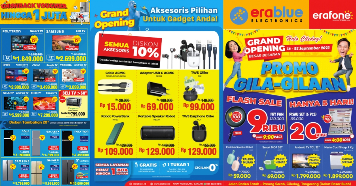 Grand Opening Besar-Besaran! Promo Gila-Gilaan! | erablue.id