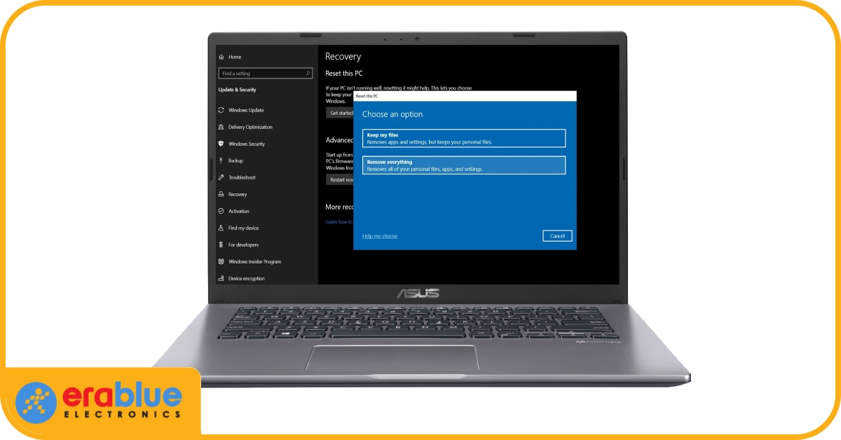4 Cara Reset Laptop ASUS ke Setelan Pabrik (Windows 10 & 11) | erablue.id