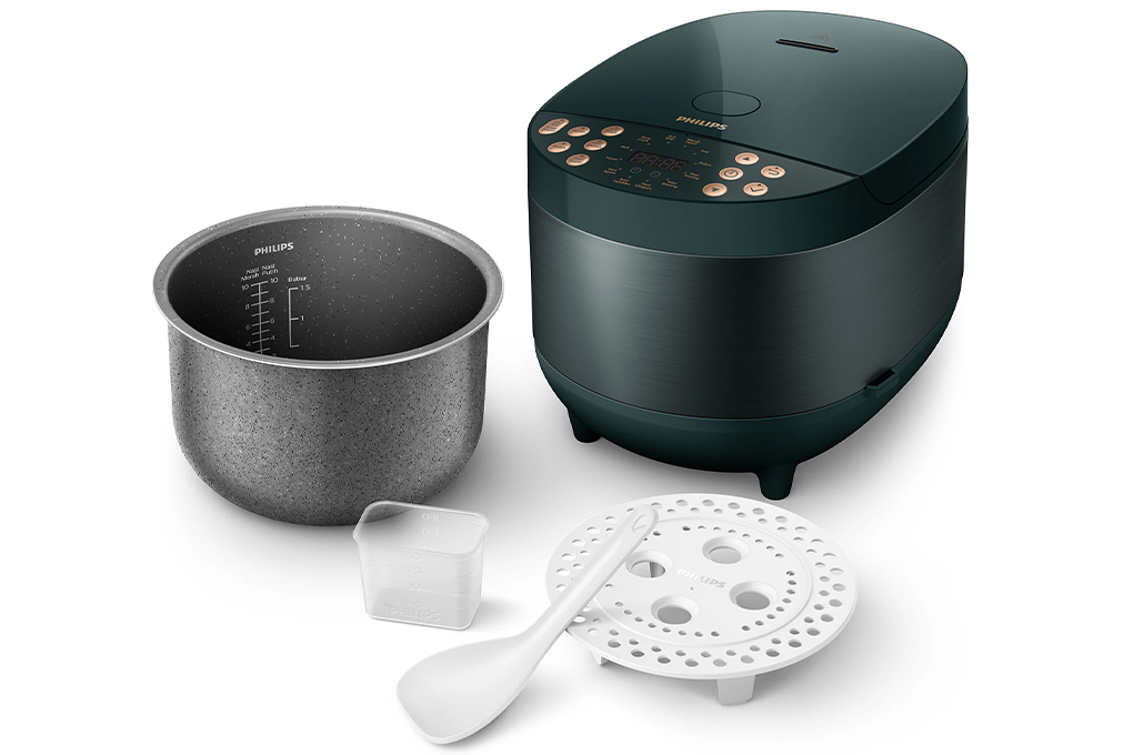 Beli Digital Rice Cooker Philips HD4515/91 1.8L Forest Green cicilan ...